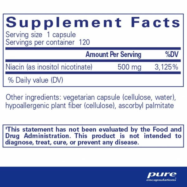 Niacitol® (no-flush niacin) 500 mg 120's - Master The Body